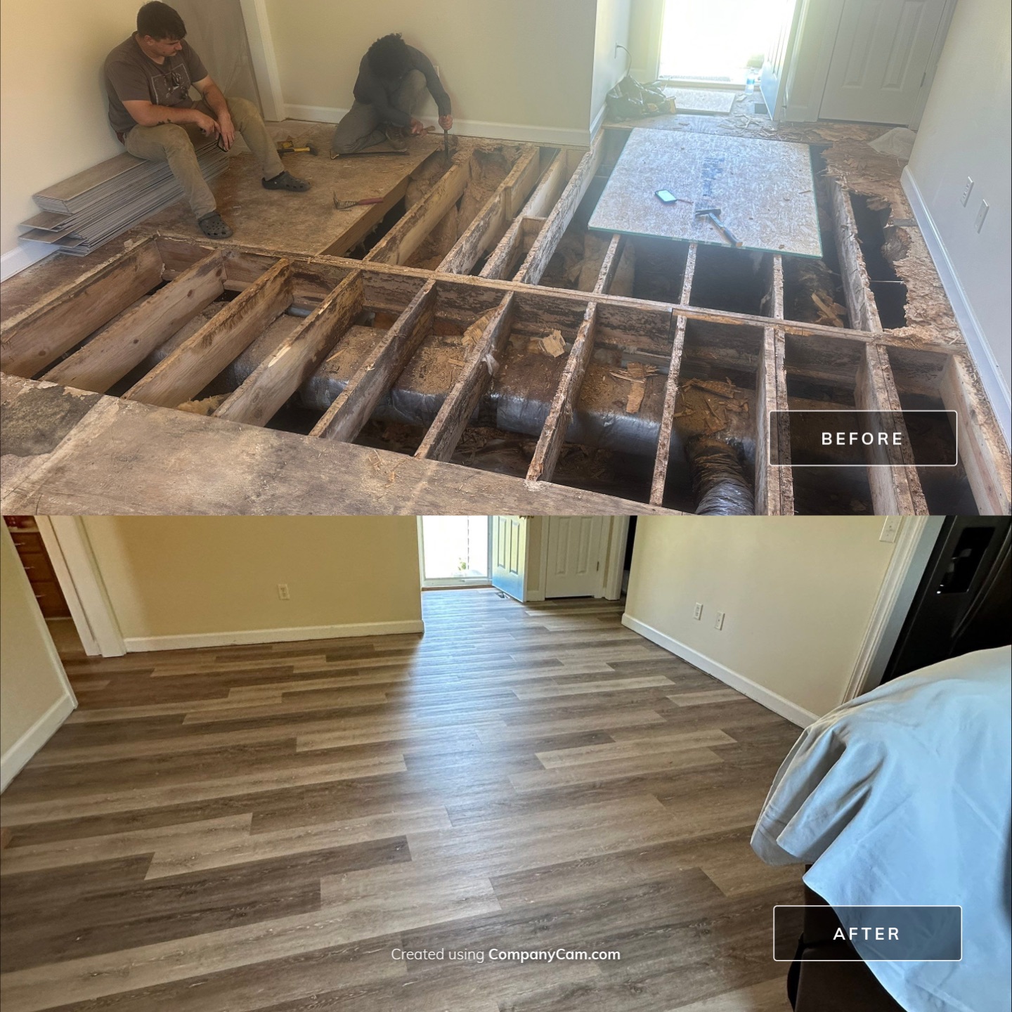 Structural Repairs inludiing sub-floor removal, new floor joists ...